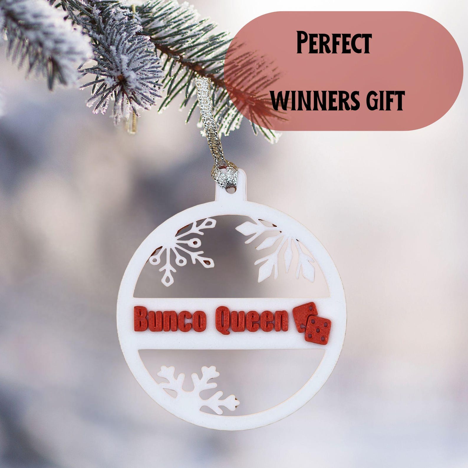 Bunco Christmas Ornament | Holiday Bunco Gift | Winners Prize for Bunco ...