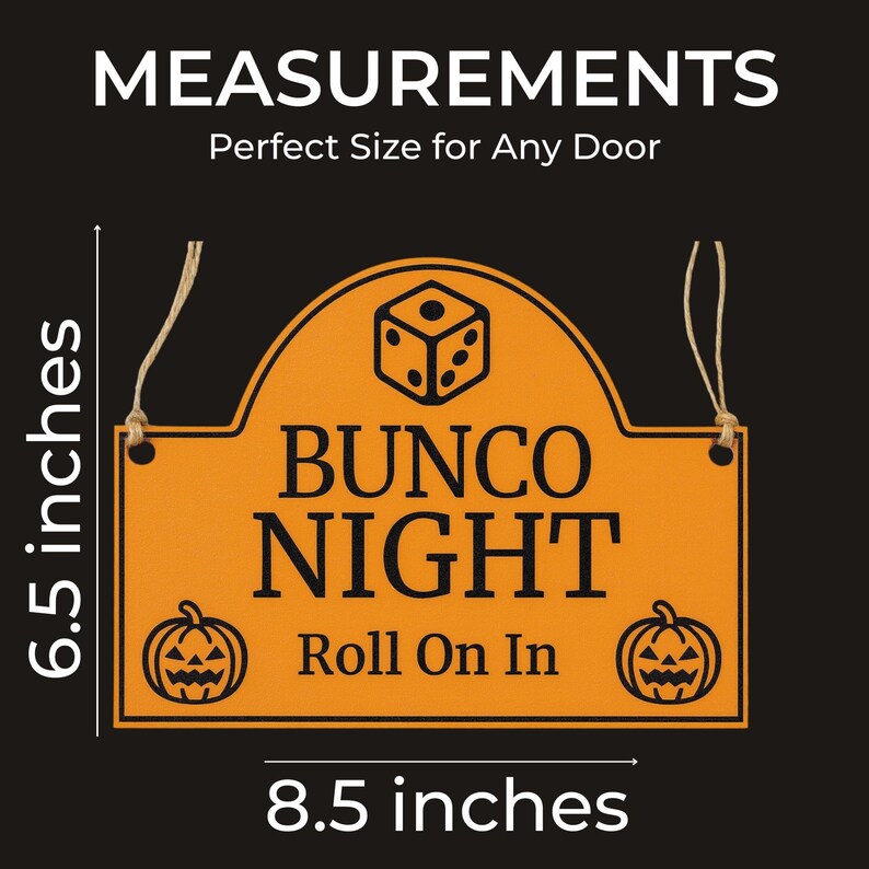 Halloween Bunco Door Sign – Party Decoration, Host Gift, or Winner ...