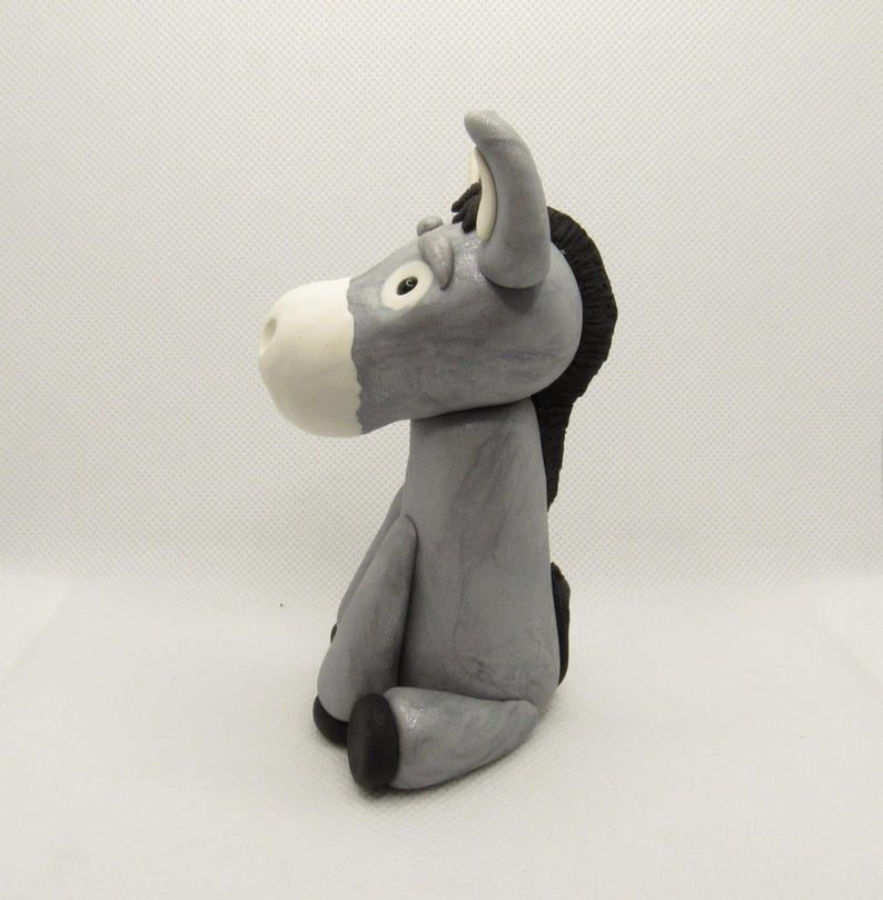 Donkey Polymer Clay Figurine Farm Animal Custom Gift for Men Women Mom ...