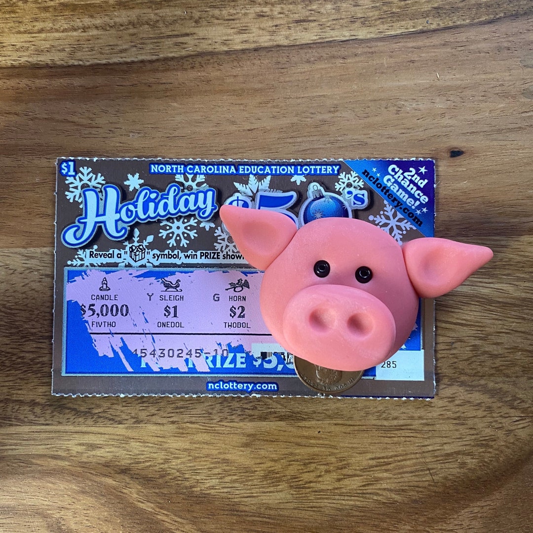 Farm Pig Head Polymer Clay Lottery Ticket Scratcher Magnet - Etsy