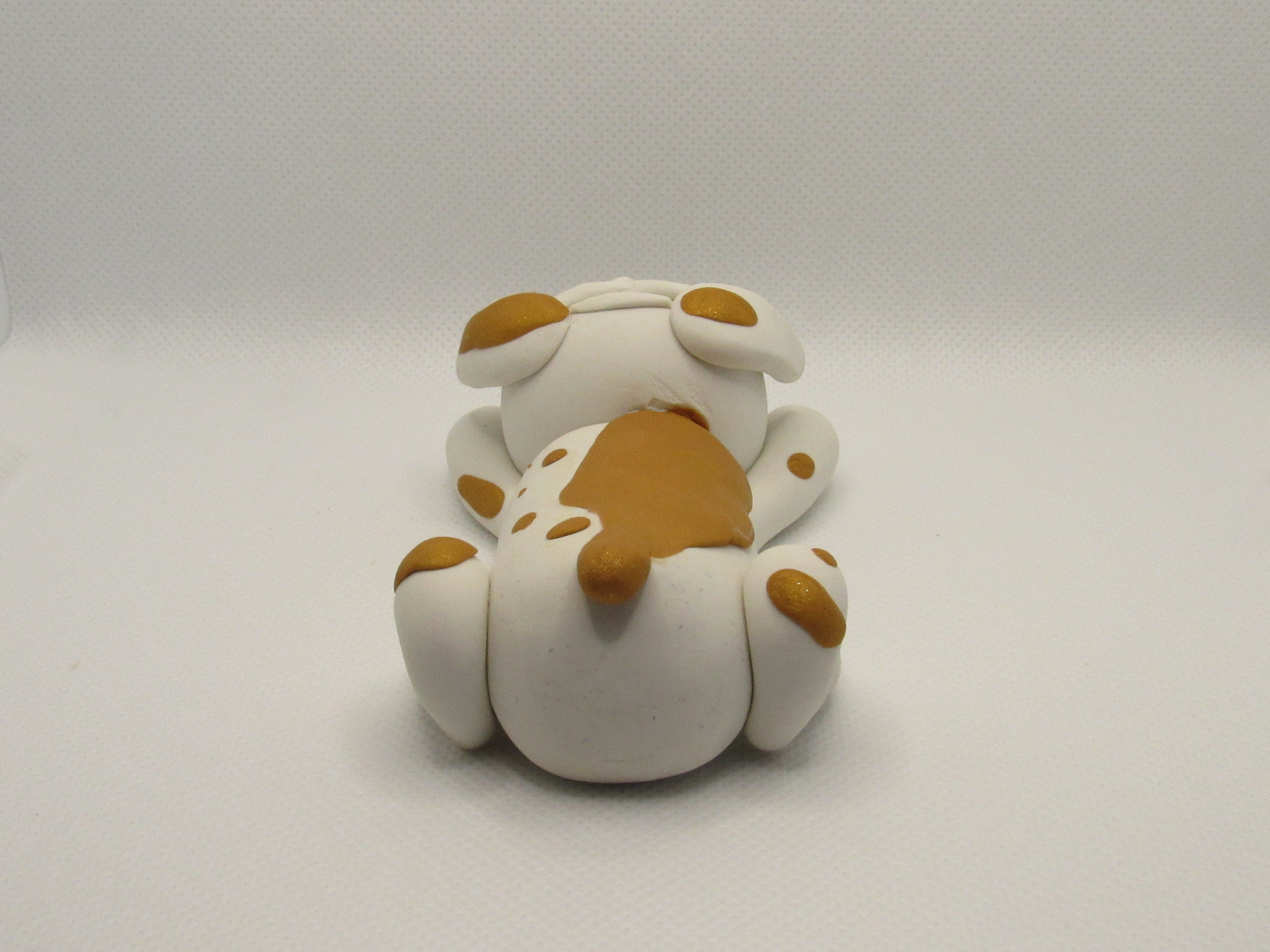 English Bulldog Laying Down Droopy Face Polymer Clay Figurine Custom ...