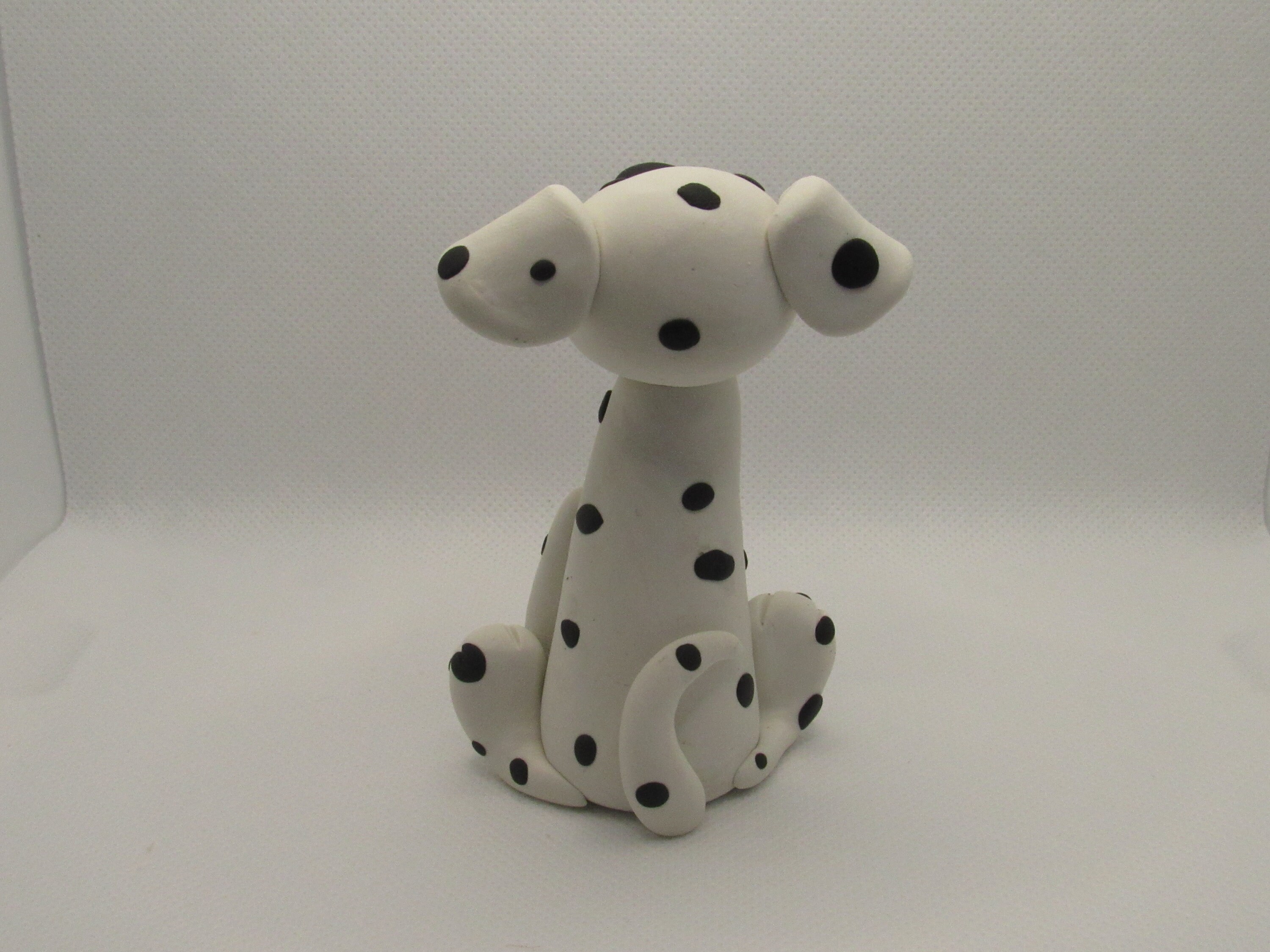 Dalmatian Sitting With Fire Hydrant Firefighter Dog Polymer Clay ...