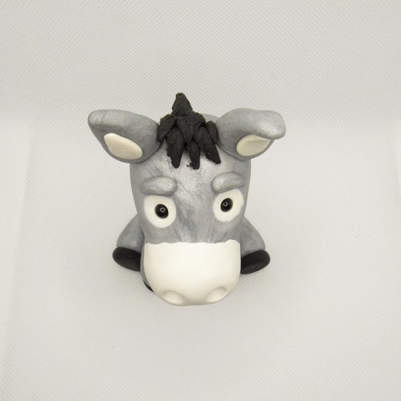 Donkey Polymer Clay Figurine Farm Animal Custom Gift for Men Women Mom ...