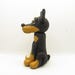Doberman Pinscher Dobie With Bone Polymer Clay Figurine Custom Dog Gift ...