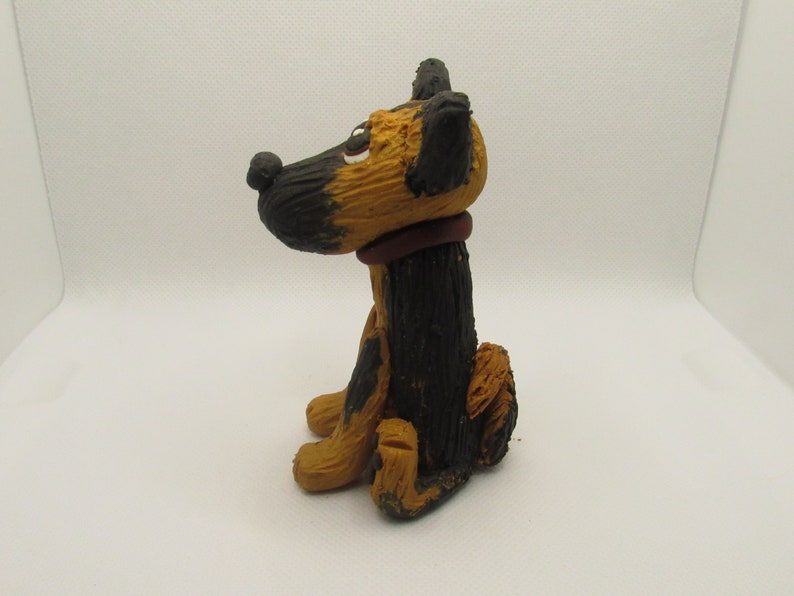 German Shepherd Dog Sitting Polymer Clay Figurine Custom Dog Gift for ...