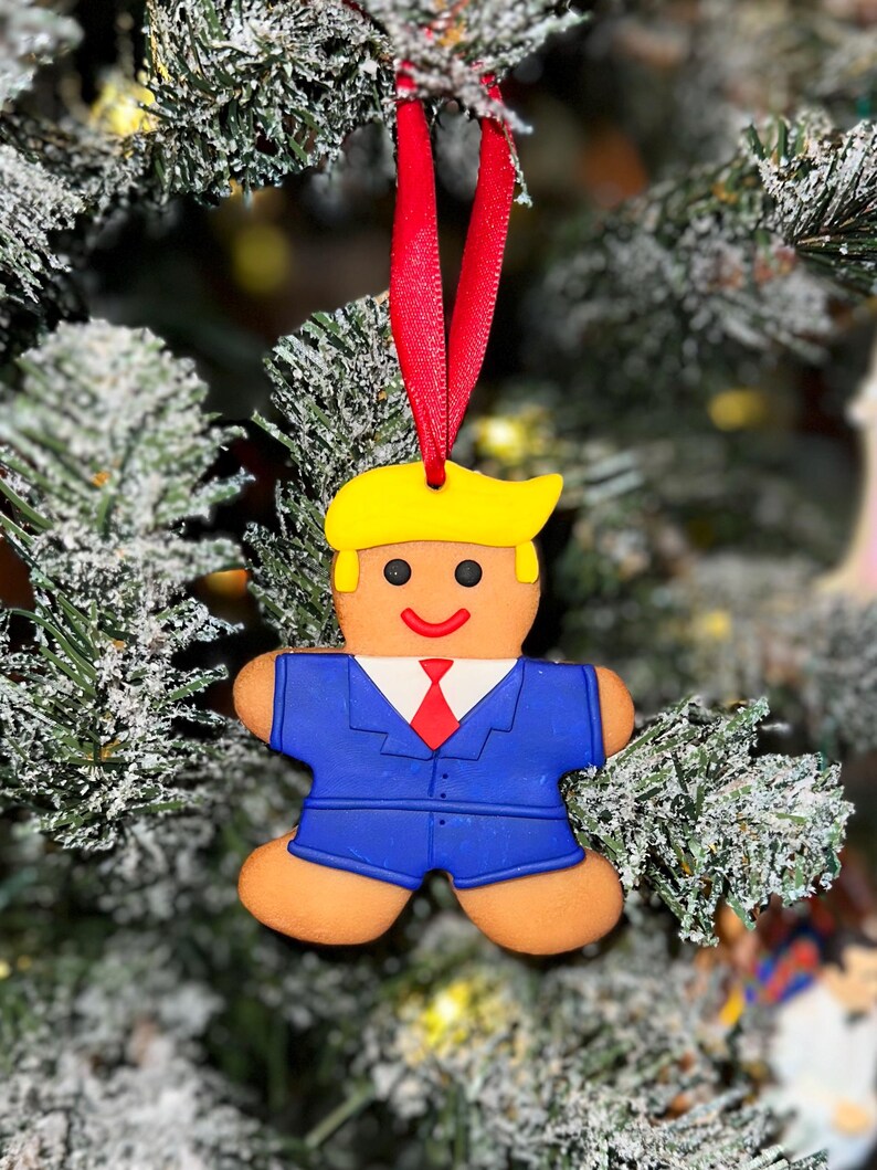 Donald Trump MAGA Gingerbread Man Christmas Holiday Ornament or Magnet ...