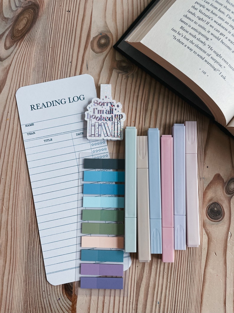 Book Annotating Kit- Bookmark Reading Log, Annotating Tabs ...