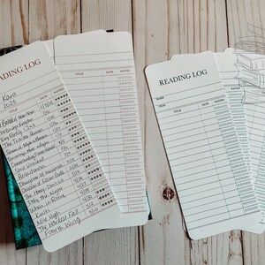 Reading Log Bookmark- Vintage Style Library Card | Bookmark Reading ...