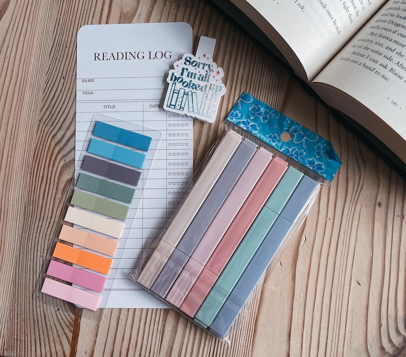 Book Annotating Kit- Bookmark Reading Log, Annotating Tabs ...