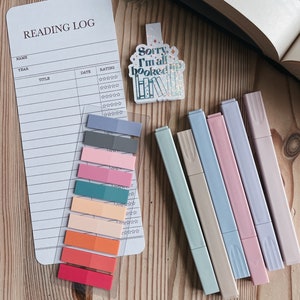 Book Annotating Kit- Bookmark Reading Log, Annotating Tabs ...