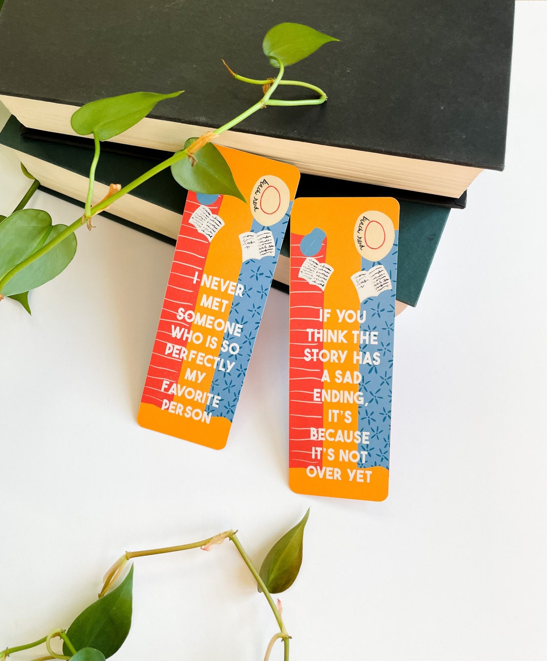 Double-sided Bookmark Beach Read Inspired Bookmark Book Quotes Bookish ...