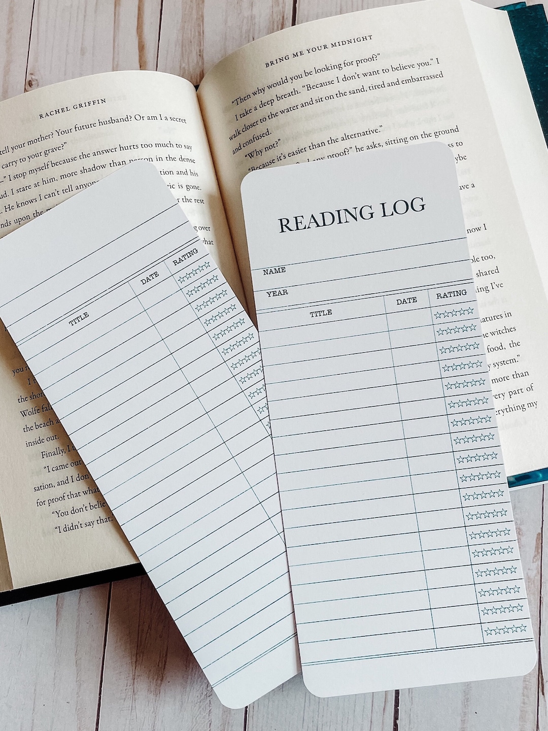 Reading Log Bookmark- Vintage Style Library Card | Bookmark Reading ...