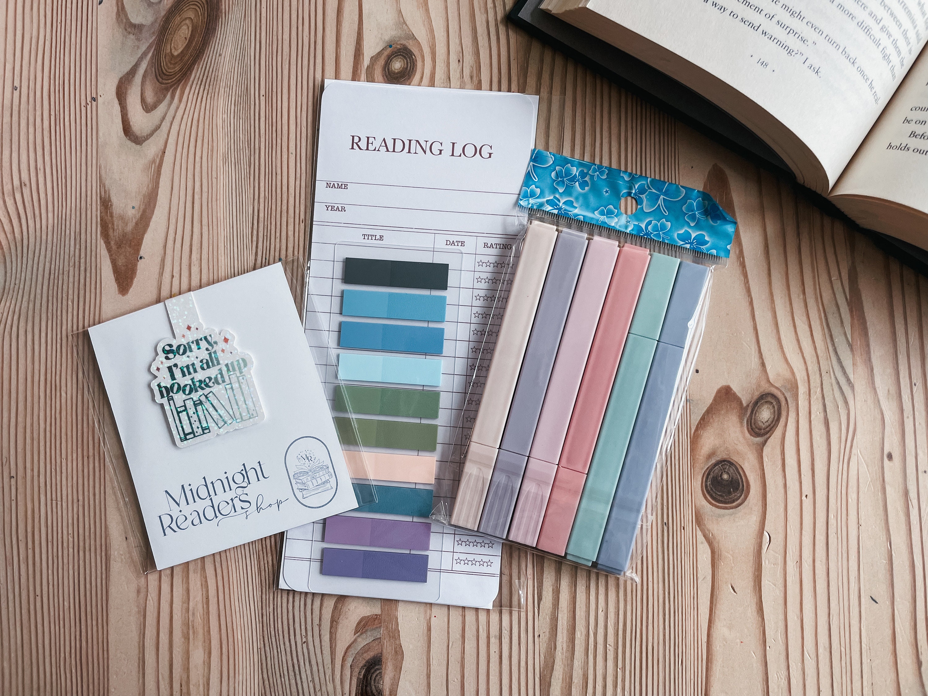 Book Annotating Kit- Bookmark Reading Log, Annotating Tabs ...