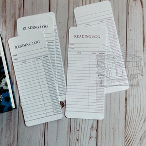 Reading Log Bookmark- Vintage Style Library Card | Bookmark Reading ...