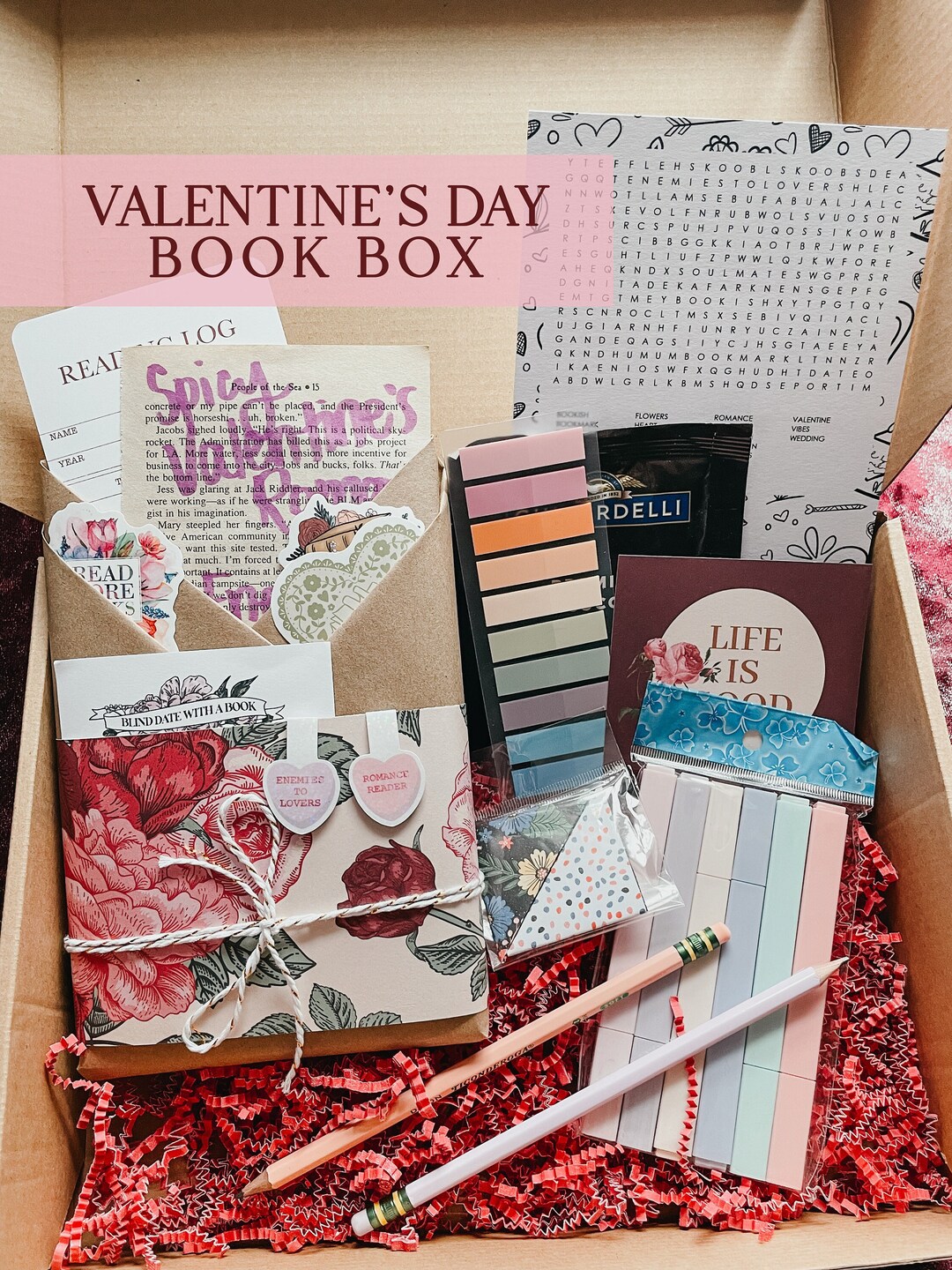 Valentine's Book Box | Blind Date With a Book, Magnetic Bookmarks ...