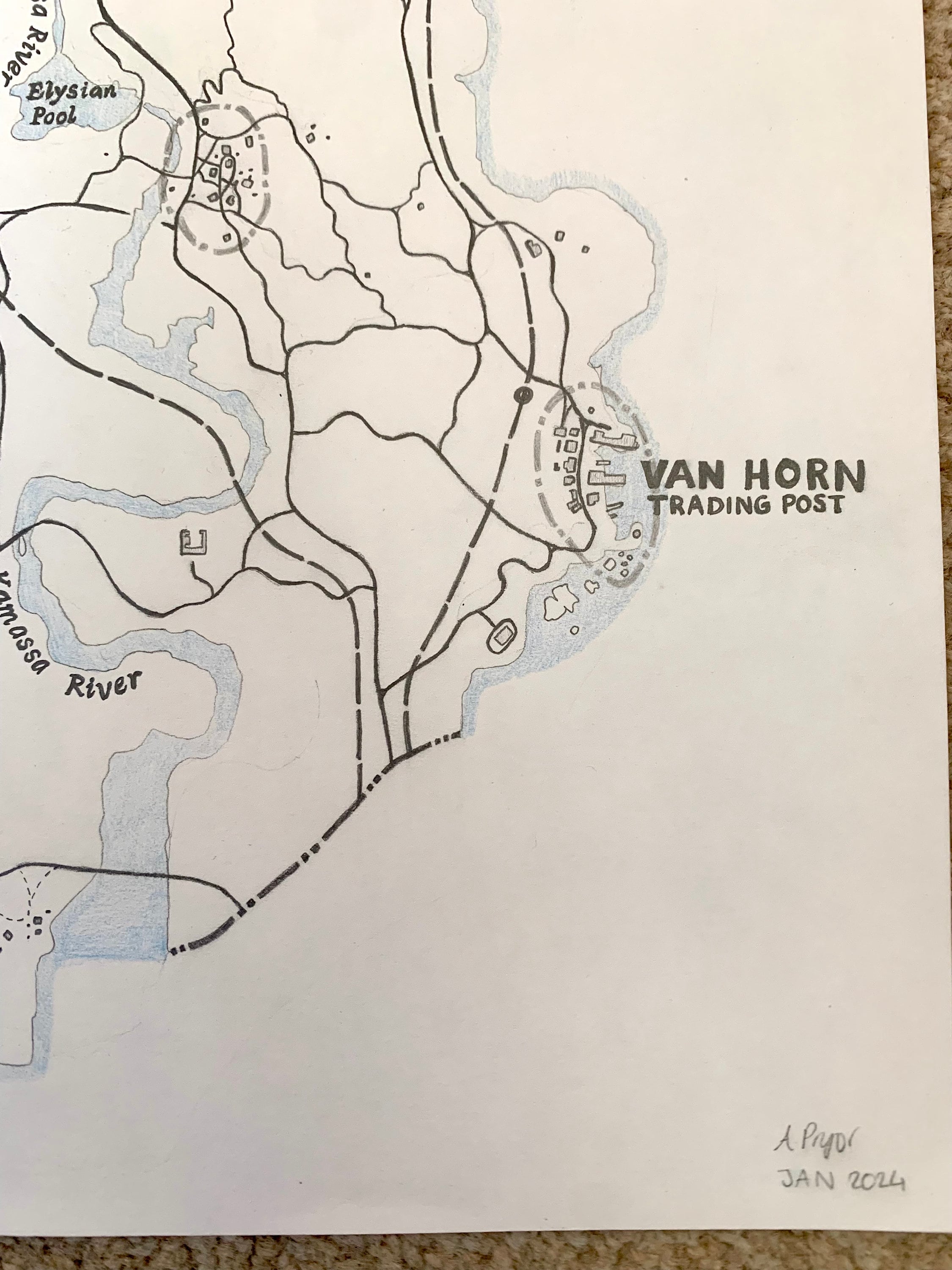 Hand Drawn A3 Red Dead Redemption 2 Map New Hanover Roanoke Ridge - Etsy