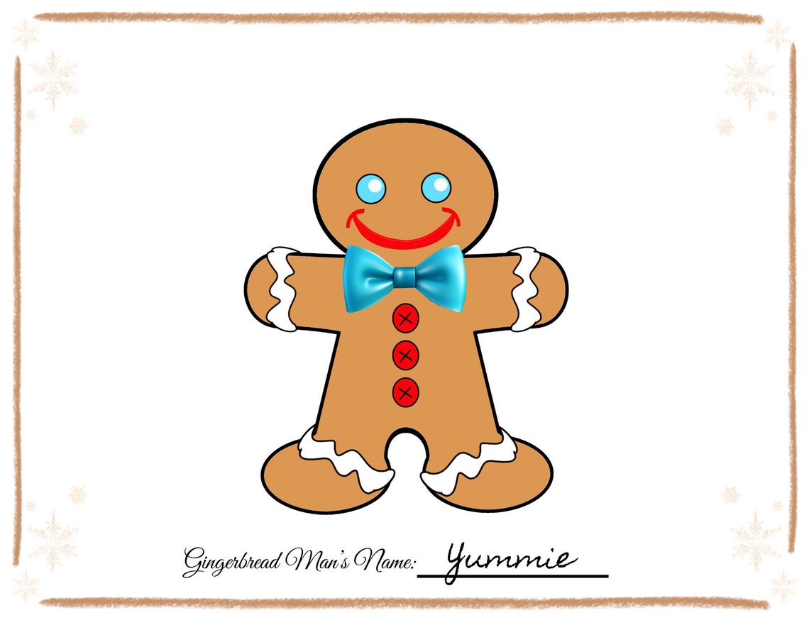 Roll A Gingerbread Man Game Printable Christmas Dice Game Winter ...