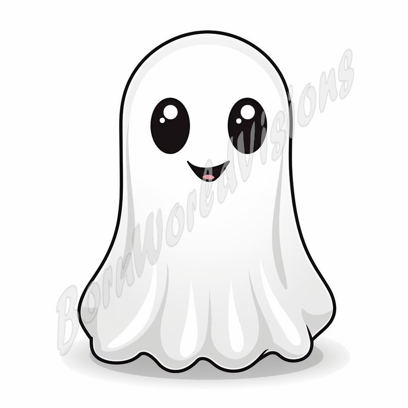 20 Ghost Clipart Halloween Party Diy Decorations Cartoon Ghosts Illustrations Decor Cute