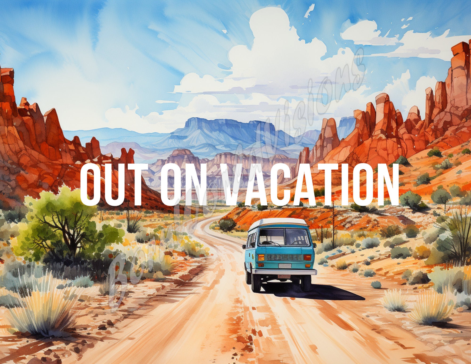 Office Cubical Out on Vacation Printable Signs DIY Bundle Printable Out ...