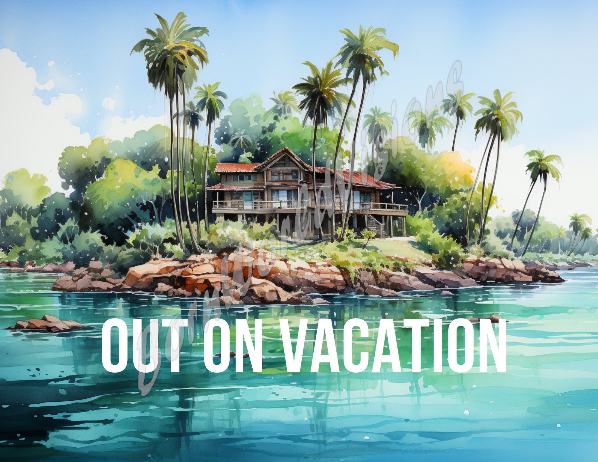 Office Cubical Out on Vacation Printable Signs DIY Bundle Printable Out ...