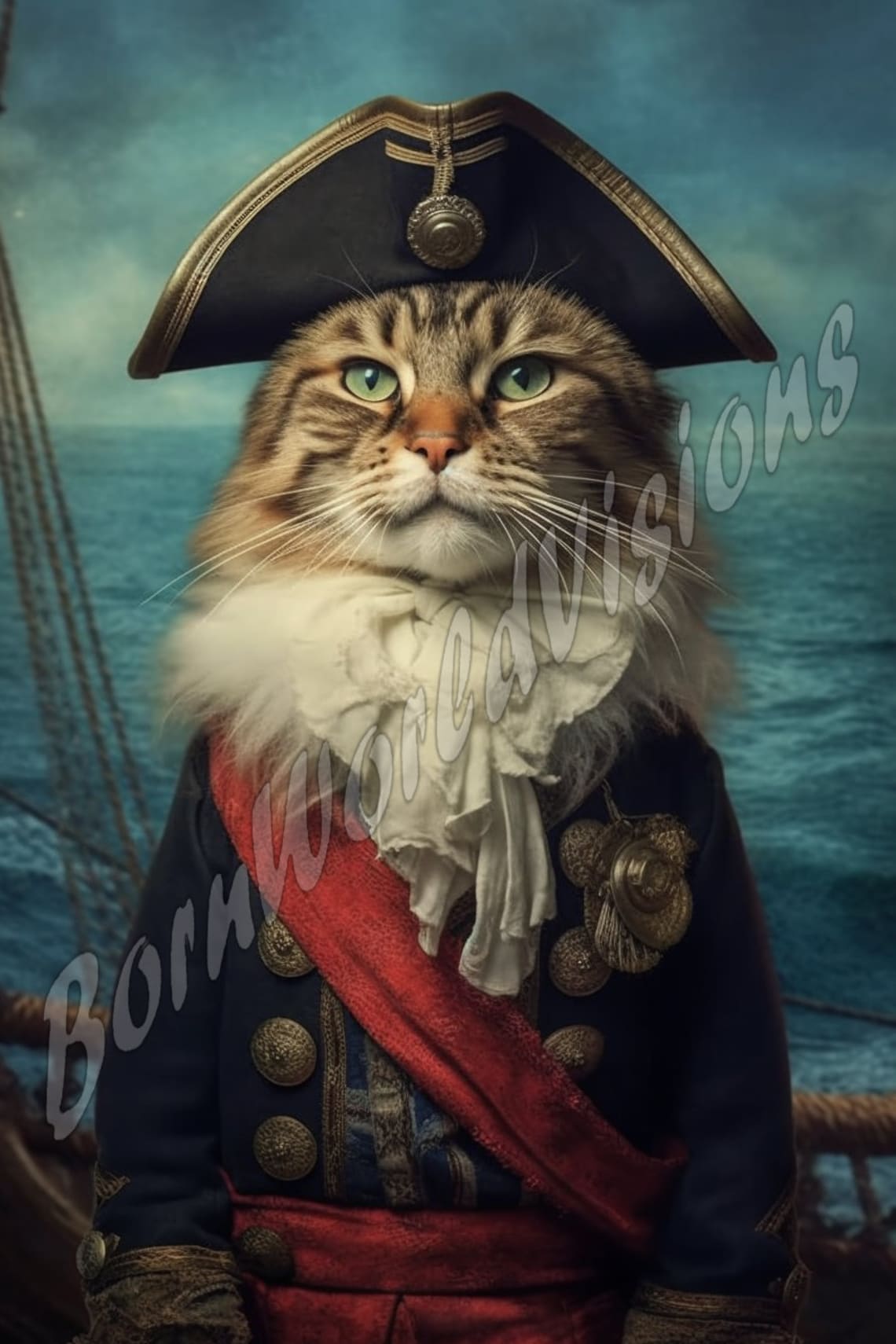Pirate Cats DIY Poster Printable PNG Digital Art Bundle - Etsy