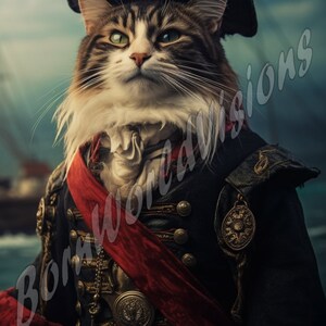 Pirate Cats DIY Poster Printable PNG Digital Art Bundle Commercial Use ...