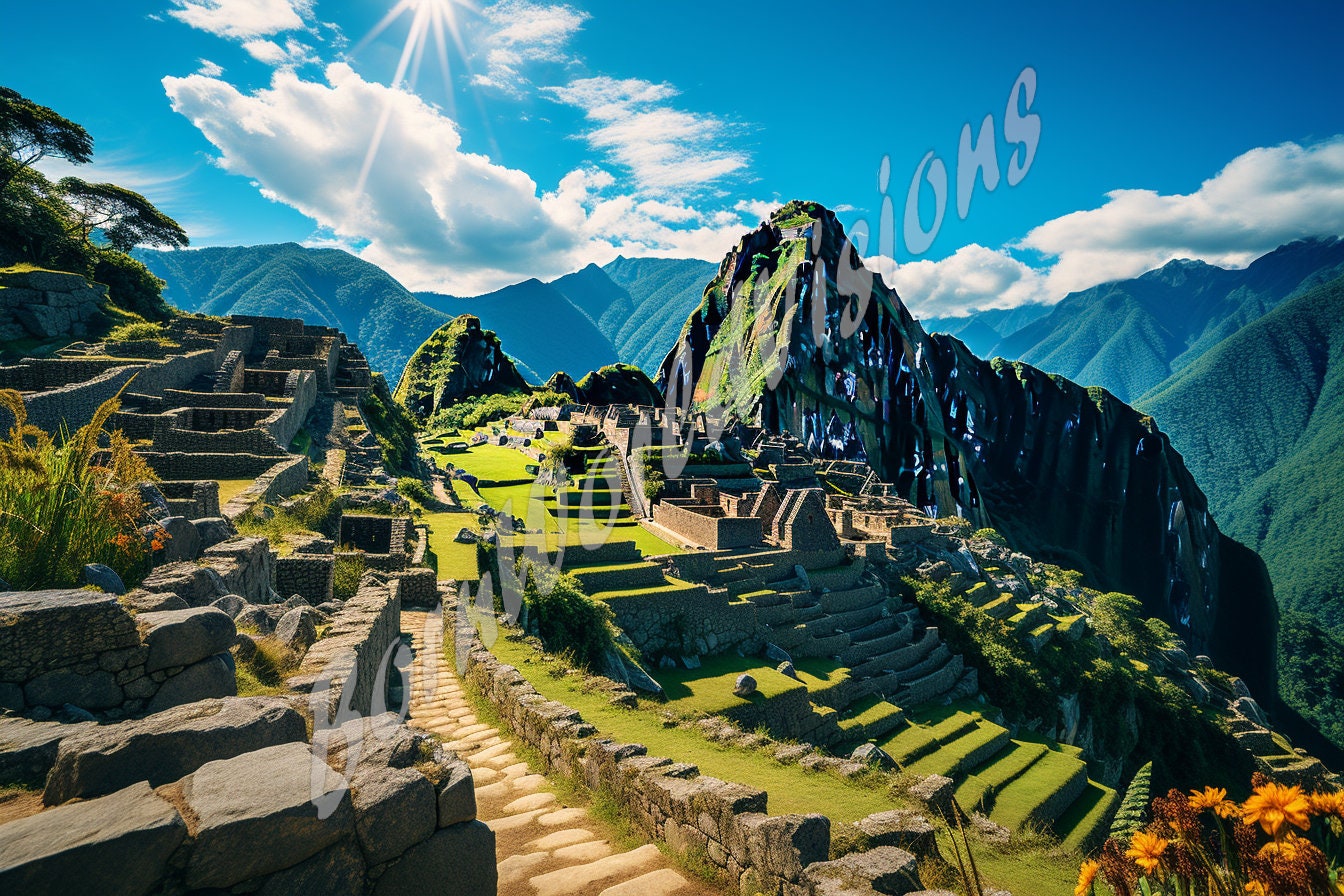 Machu Picchu DIY Poster Printable PNG Digital Art Bundle - Etsy