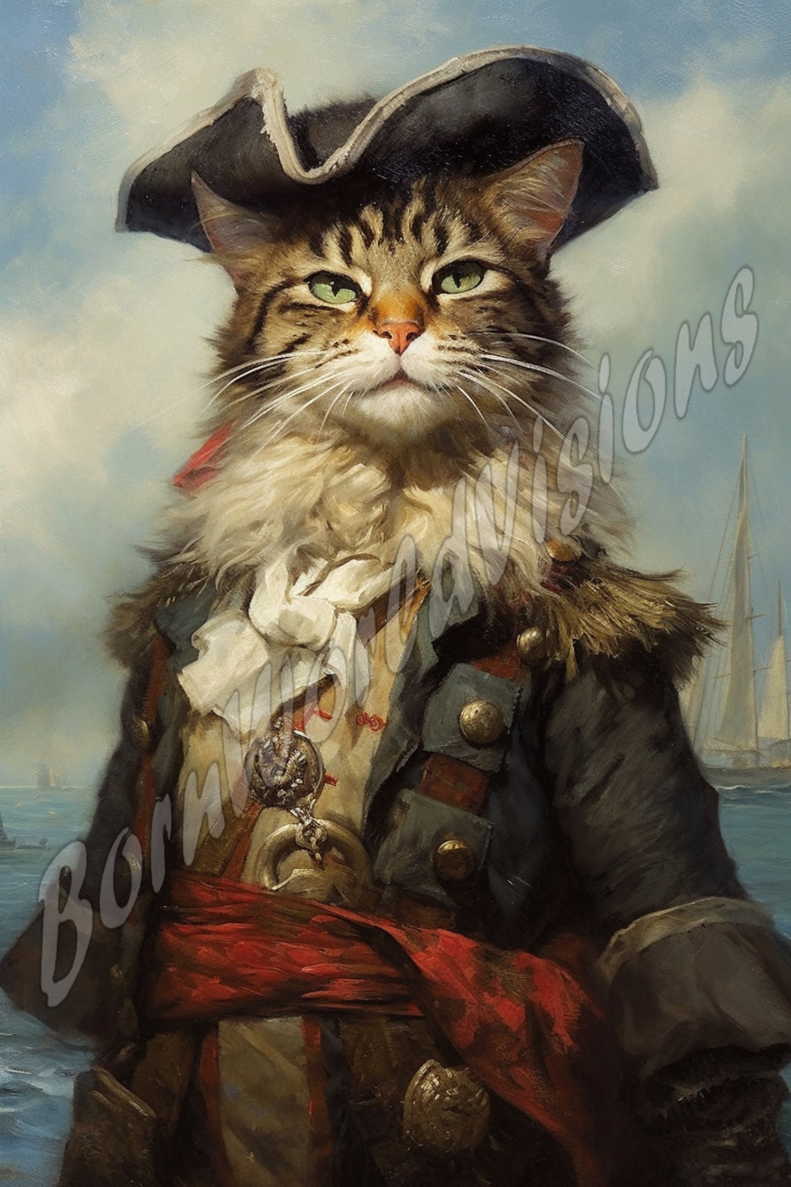 Pirate Cats DIY Poster Printable PNG Digital Art Bundle - Etsy