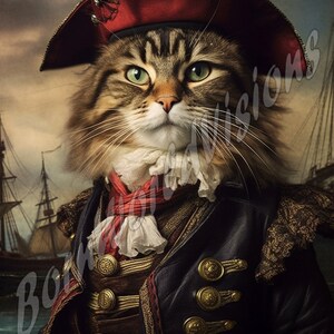 Pirate Cats DIY Poster Printable PNG Digital Art Bundle Commercial Use ...