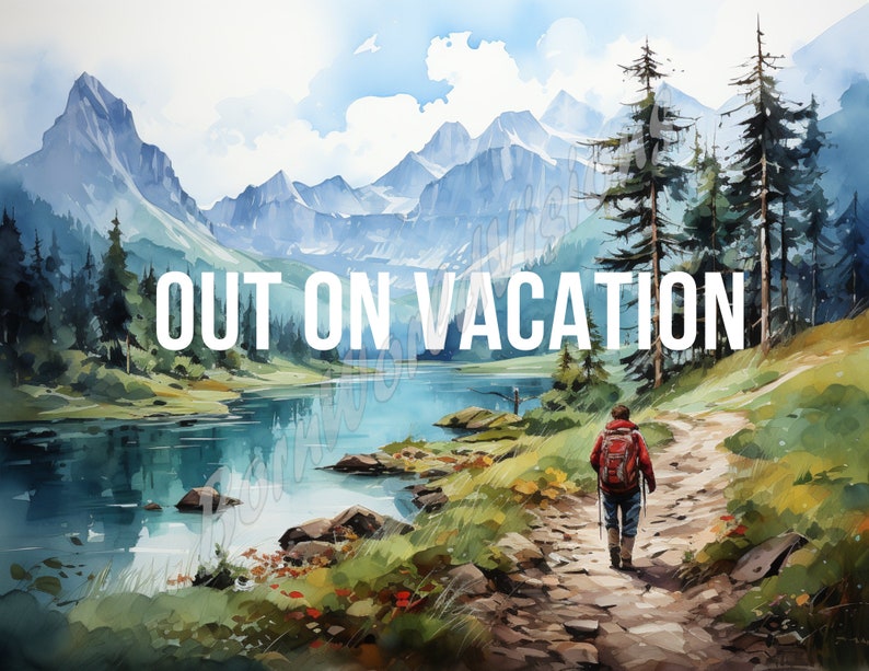 Office Cubical Out on Vacation Printable Signs DIY Bundle Printable Out ...