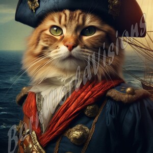 Pirate Cats DIY Poster Printable PNG Digital Art Bundle Commercial Use ...