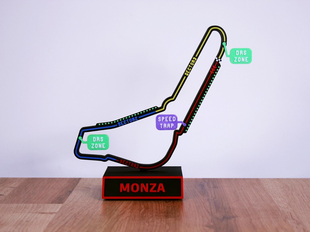 Monza F1 Track Art - Formula 1 Monza Circuit Sculpture - Italian Grand ...
