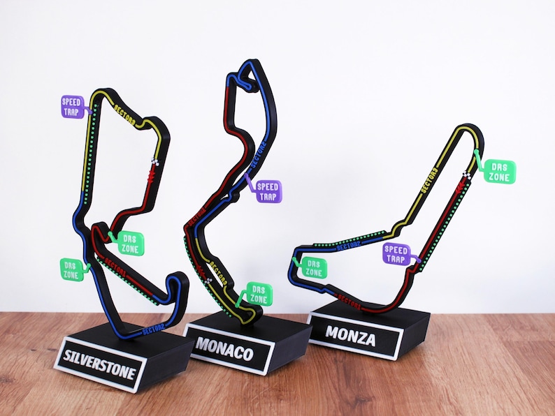 F1 Circuit Sculptures - 2026 Formula 1 Race Track Art, F1 Decor, Car ...