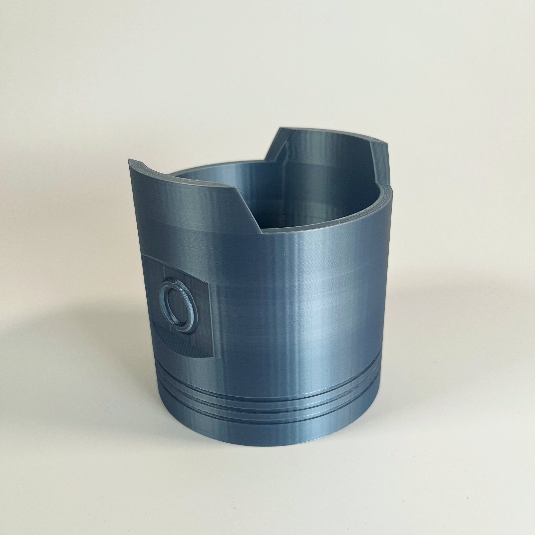 Piston Planter - Metallic Gray Car Piston Pot, Man Cave Decor - Etsy