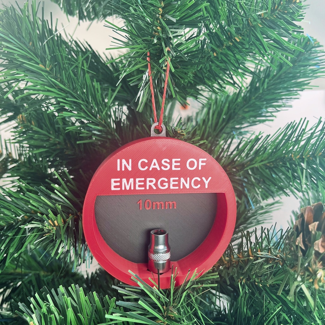 In Case of Emergency 10mm Socket Christmas Ornament - Car Guy Christmas ...