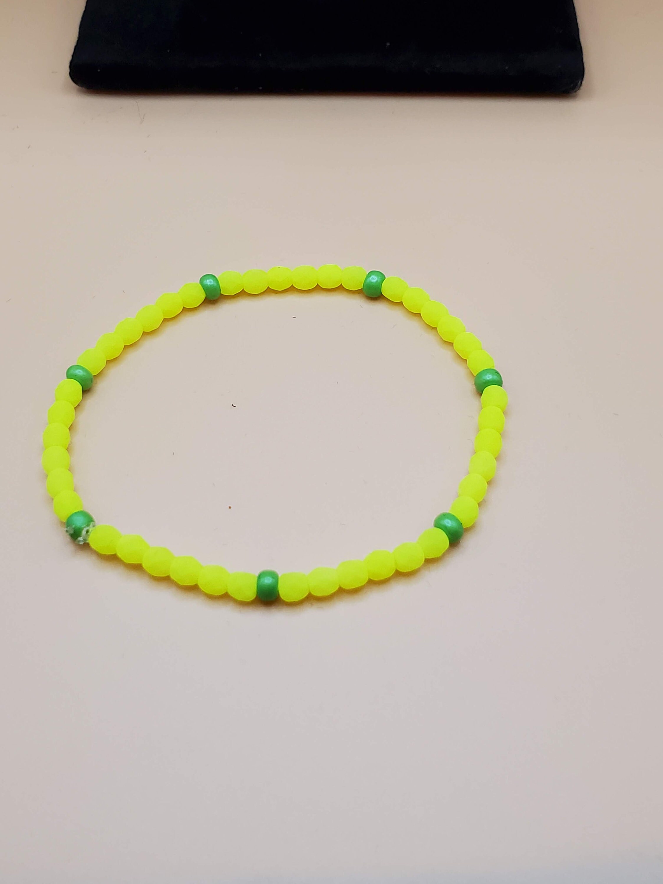 Neon Stretch Bracelets, Set of 7, Each With a Different Pattern/color ...