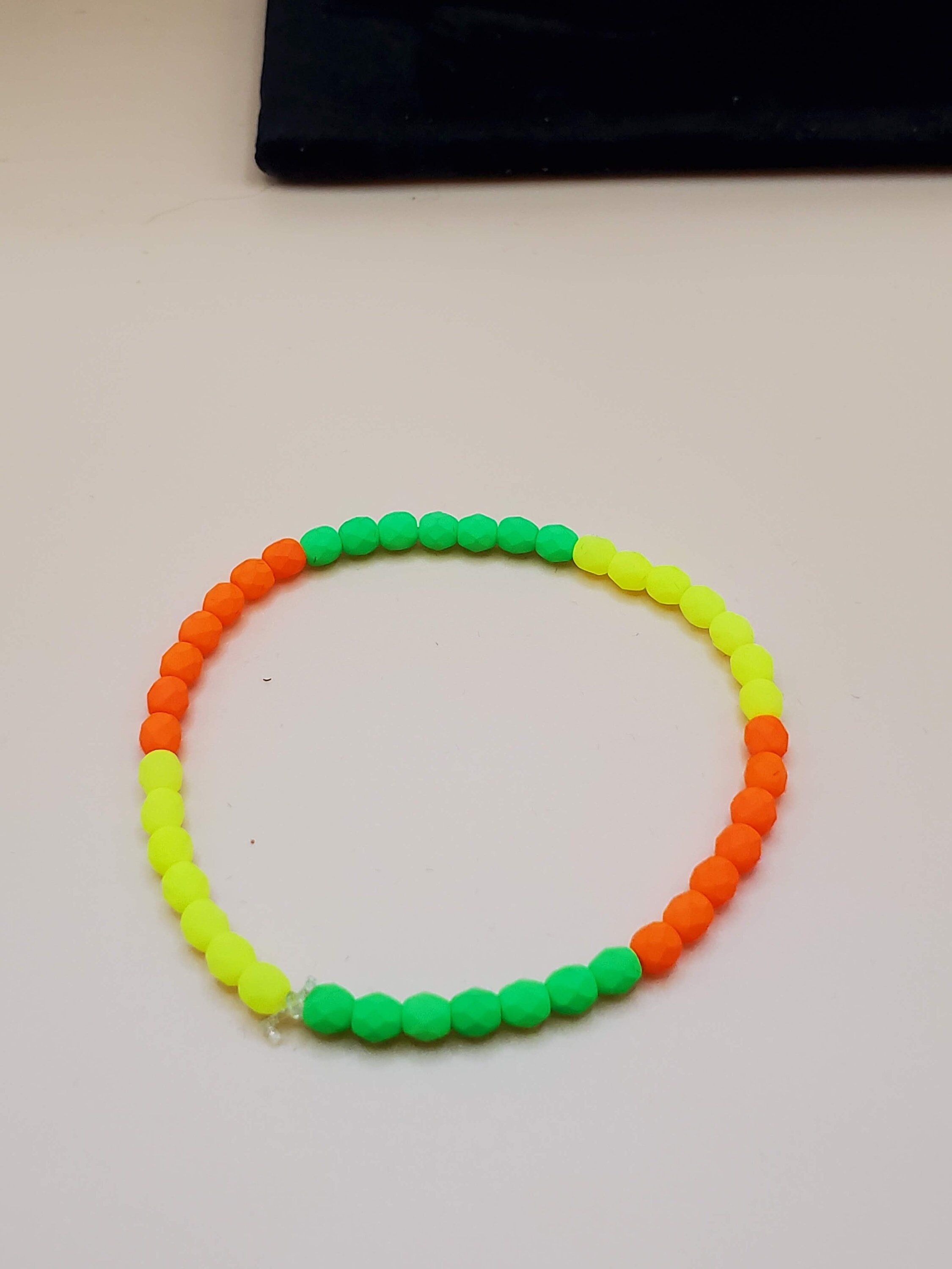 Neon Stretch Bracelets, Set of 7, Each With a Different Pattern/color ...