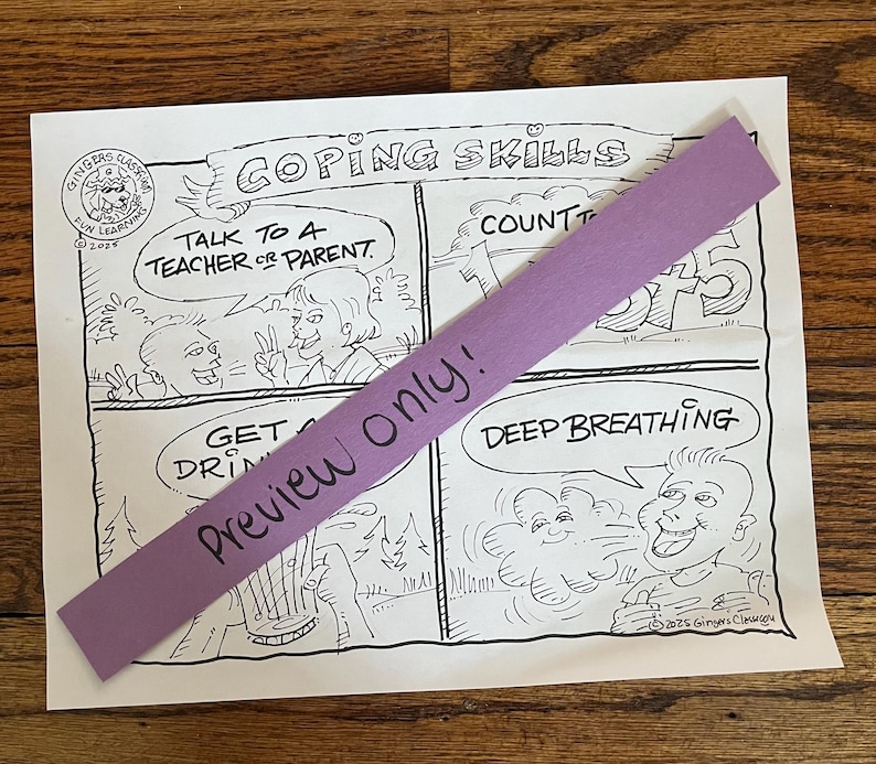 Coping Skills Bracelet and Printable Worksheet - Etsy
