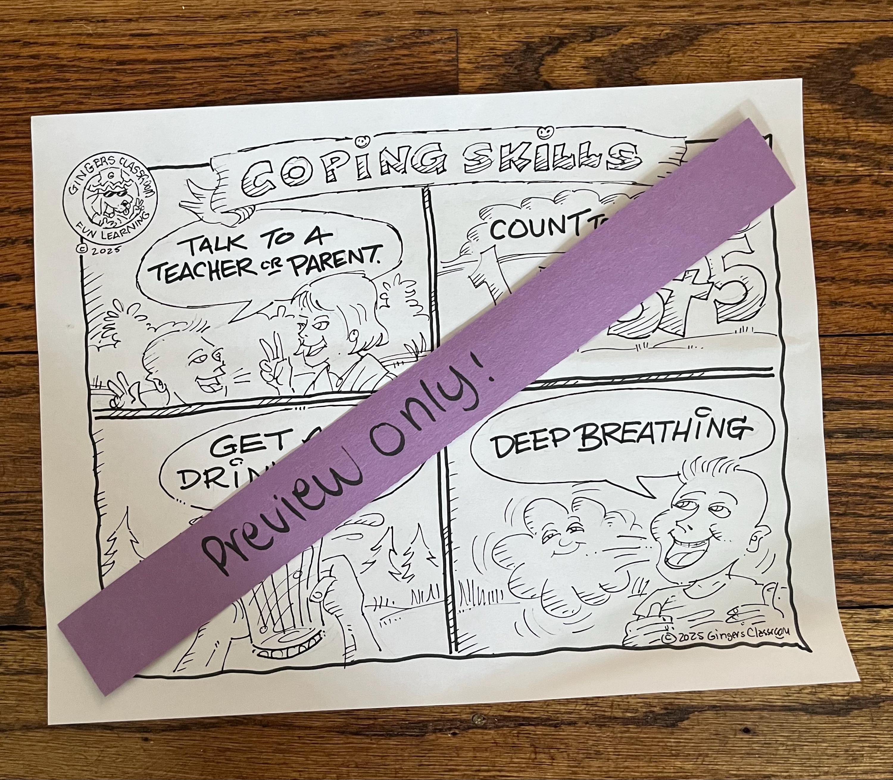 Coping Skills Bracelet and Printable Worksheet - Etsy