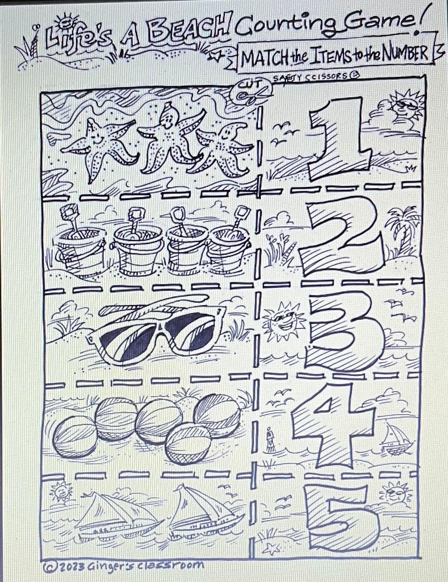 Life's A Beach-printable Activity for Kids - Etsy