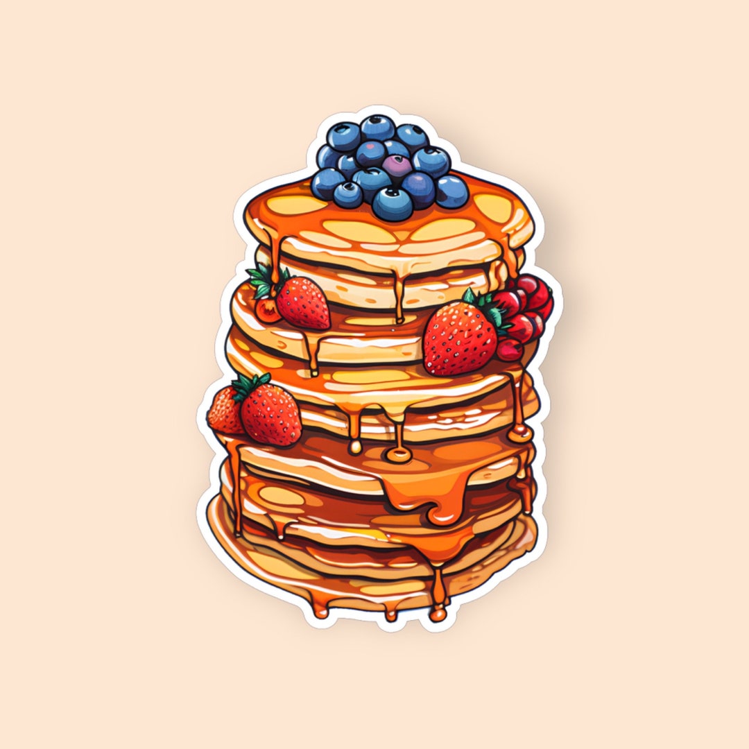 Pancake Stack Sticker Vinyl Cut Sticker Laptop Stickers - Etsy