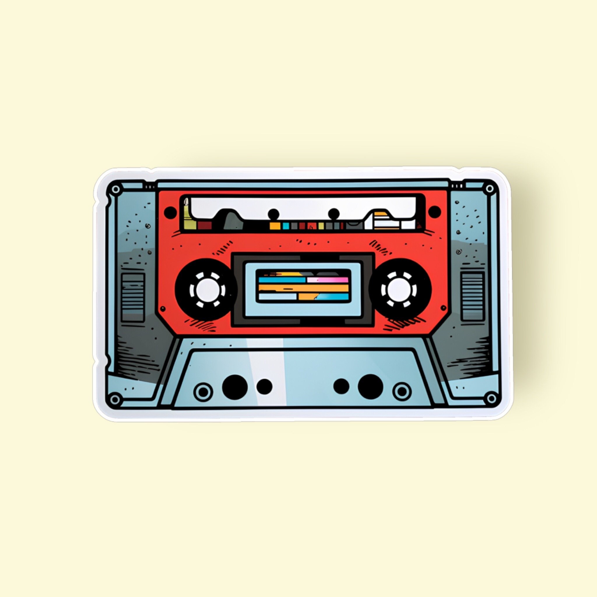 Cassette Tape Retro Vinyl Cut Sticker Laptop Stickers Water Etsy