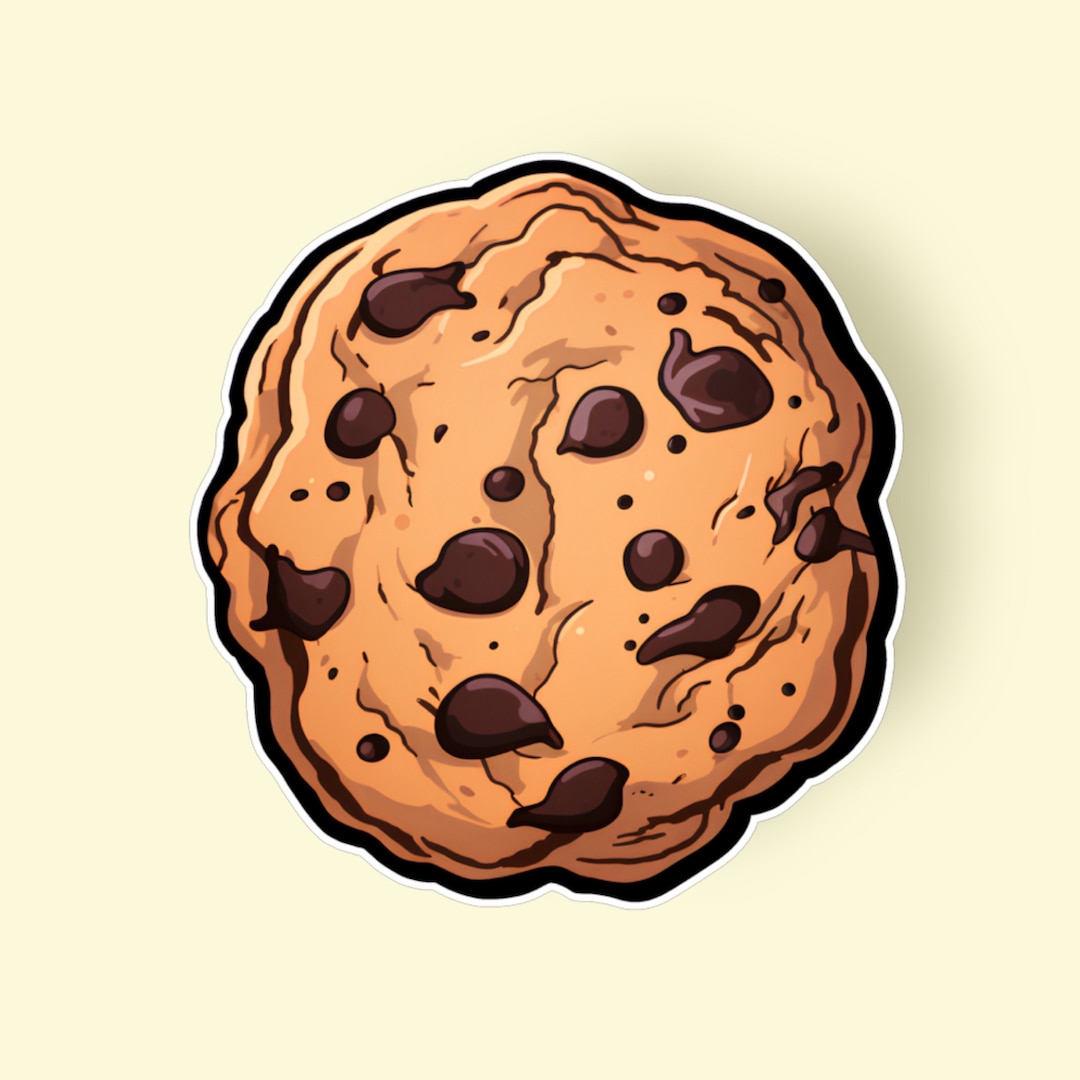 Chocolate Chip Cookie Sticker Vinyl Cut Sticker Laptop - Etsy