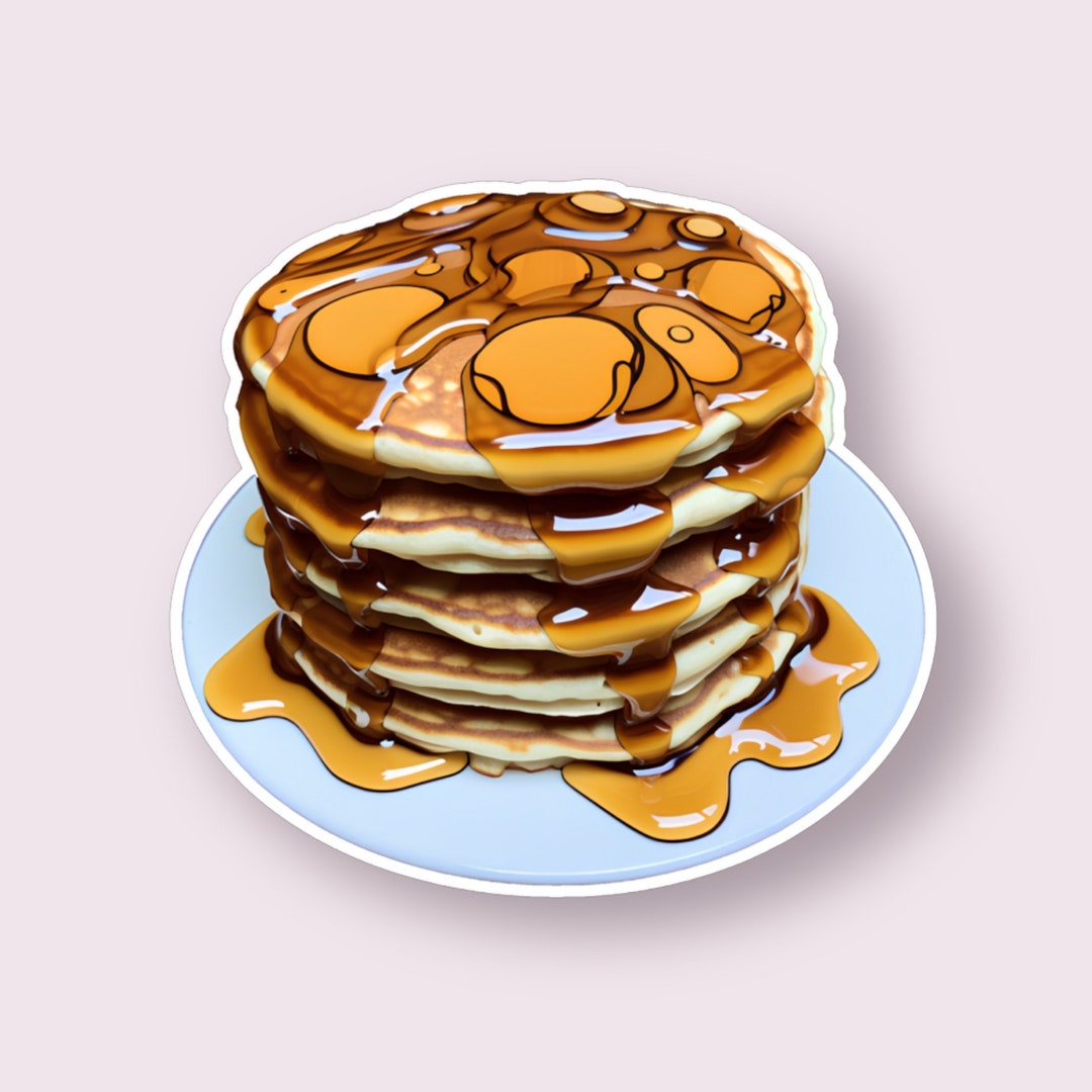 Pancake Stack Sticker Vinyl Cut Sticker Laptop Stickers - Etsy