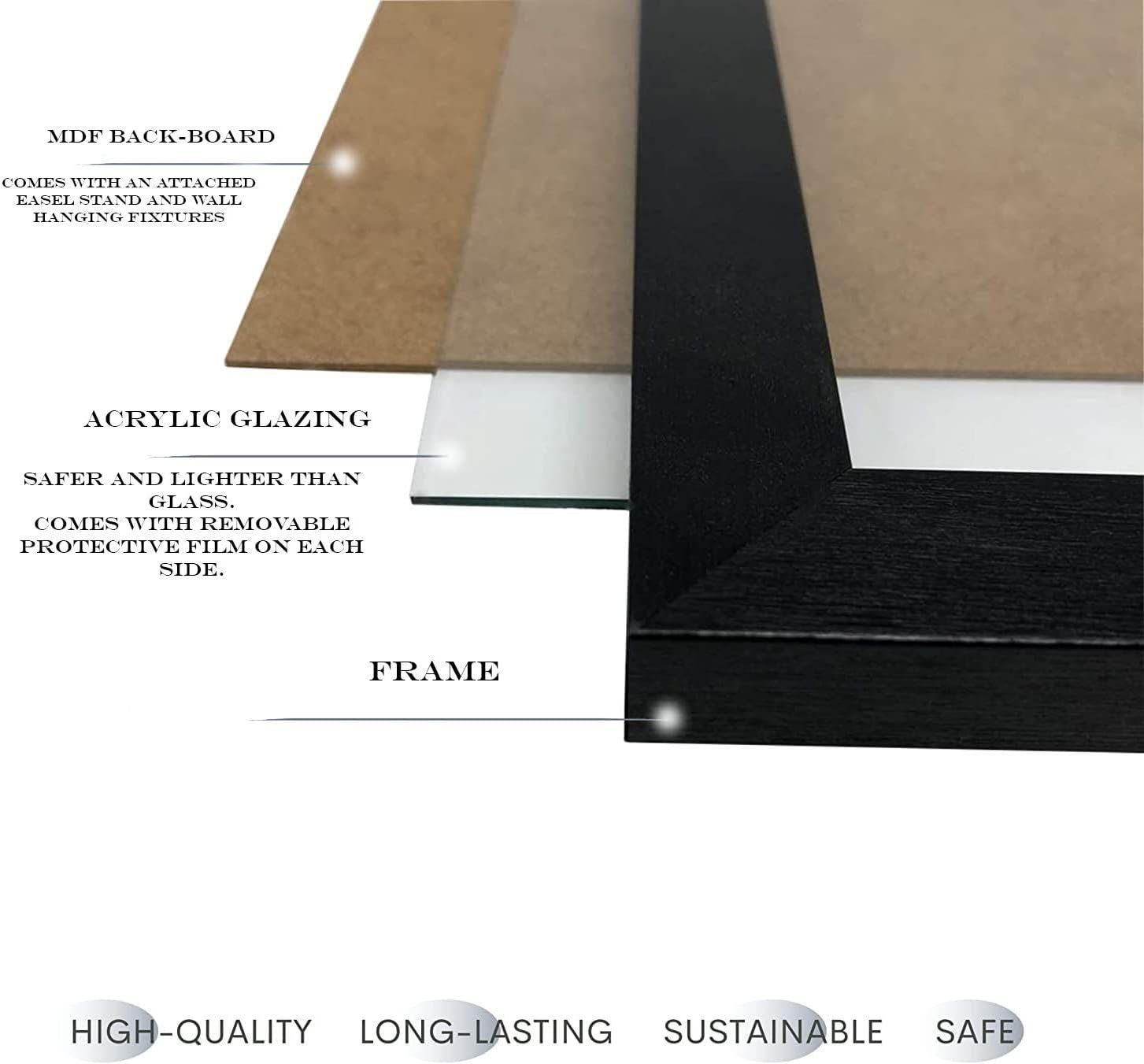 Thin A4 Black Frame A4 White Photo Frame Modern Flat Photo Frame Poster ...