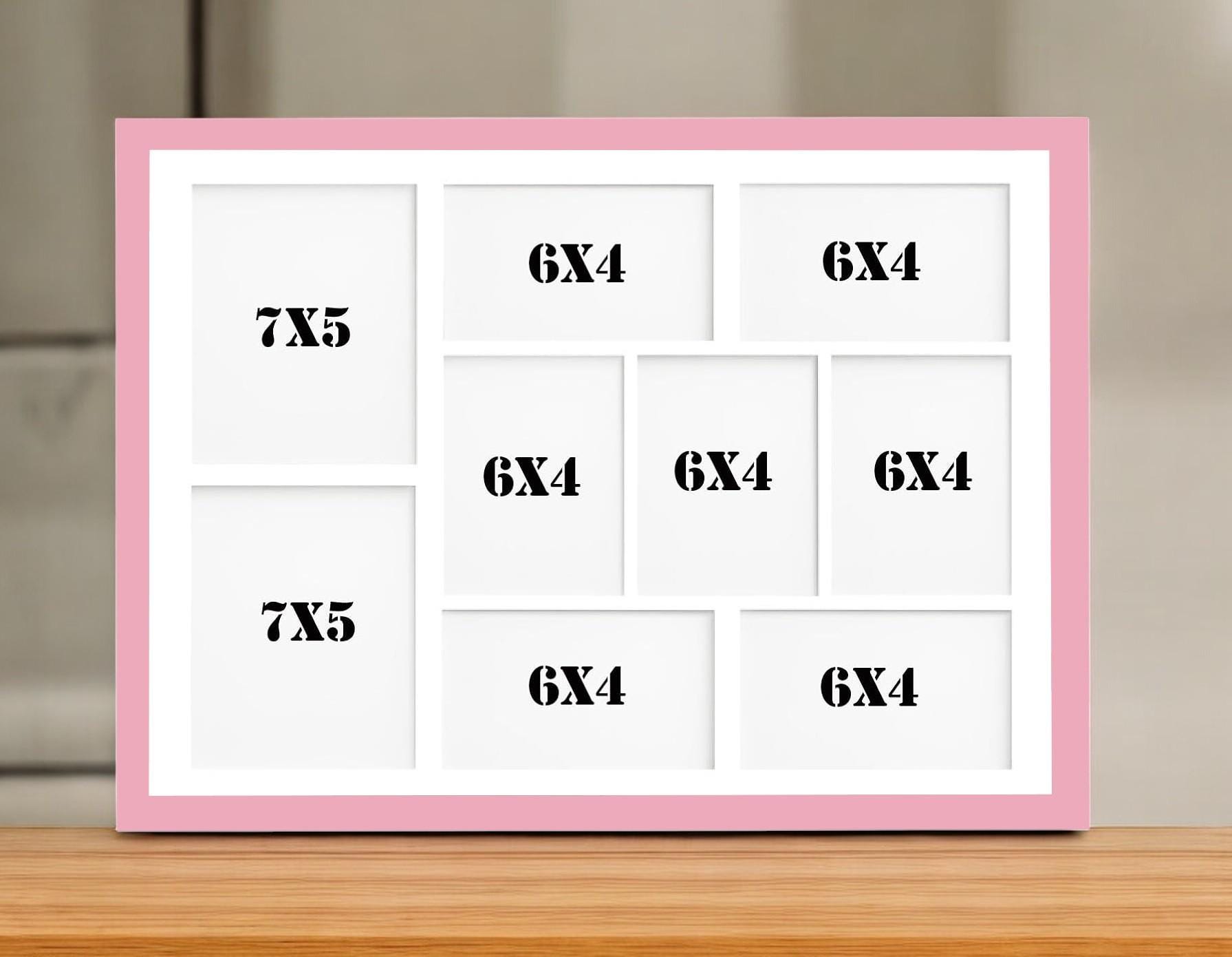 20x16 Inch 9 Opening Photo Collage Frame, Displays and Holds Seven 6x4 ...