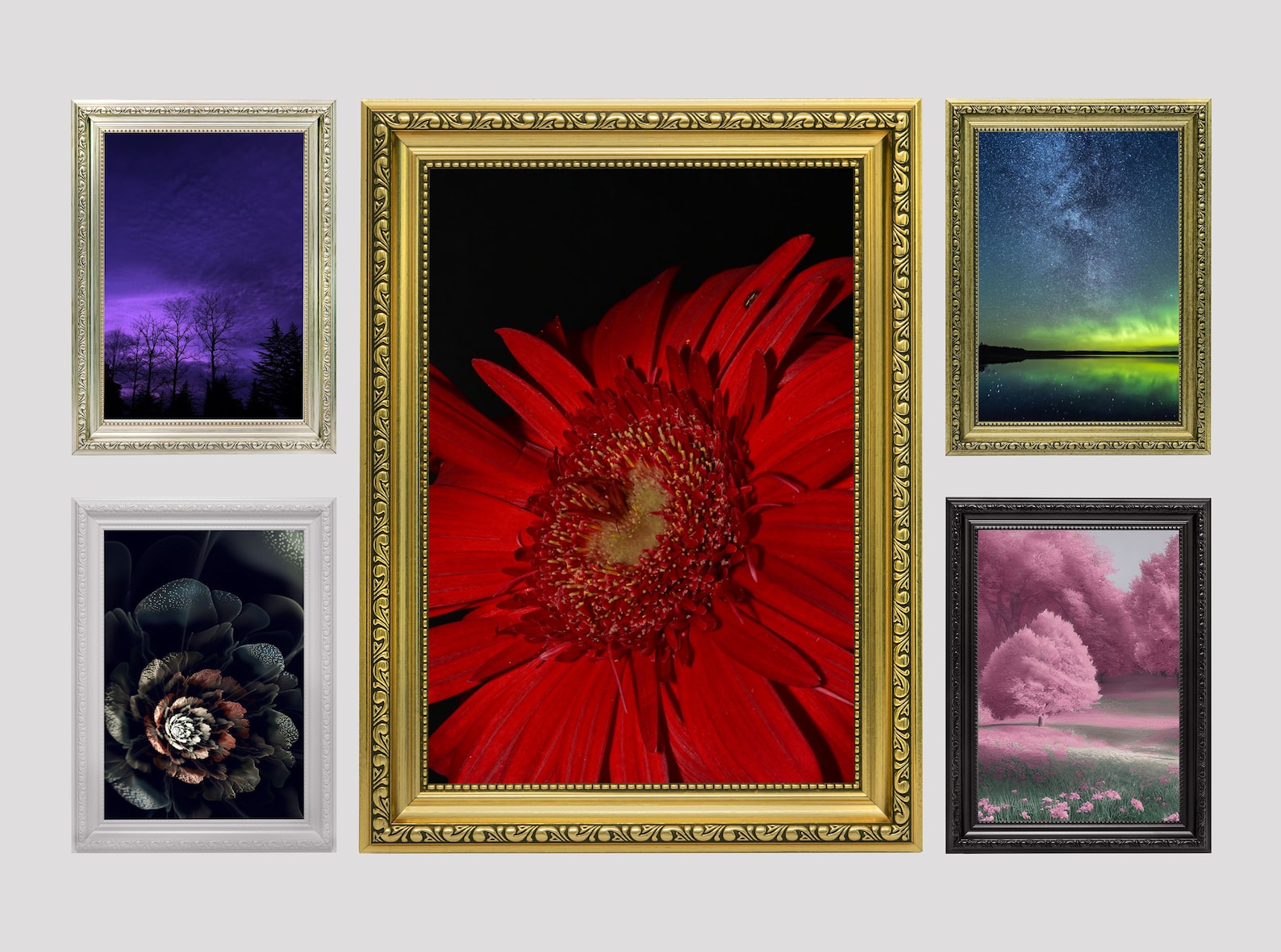 A2 Poster Frames/ A3 / A4 Photo Frame / A5 Black Gold Picture Frame ...