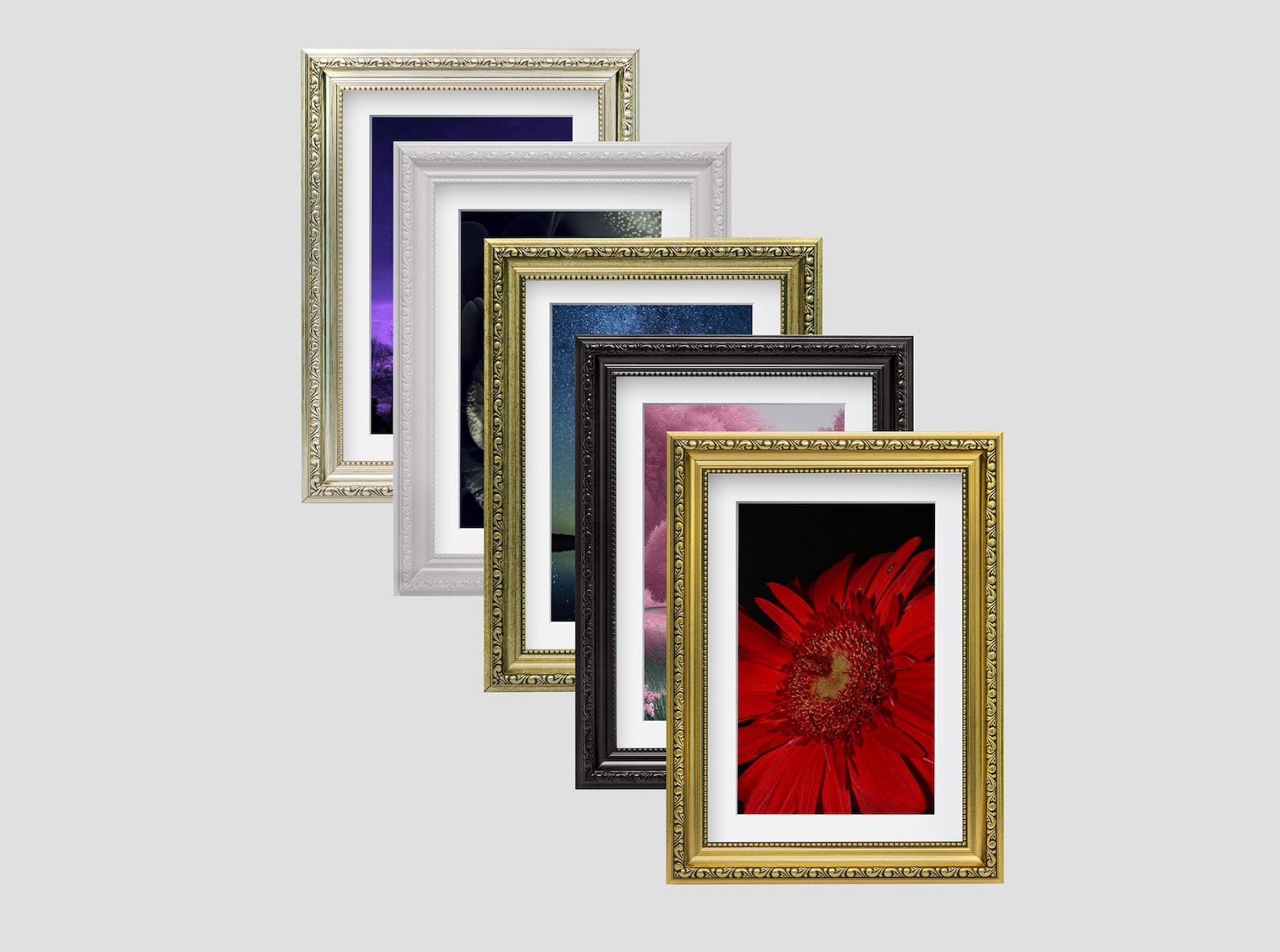 A2 Poster Frames/ A3 / A4 Photo Frame / A5 Black Gold Picture Frame ...