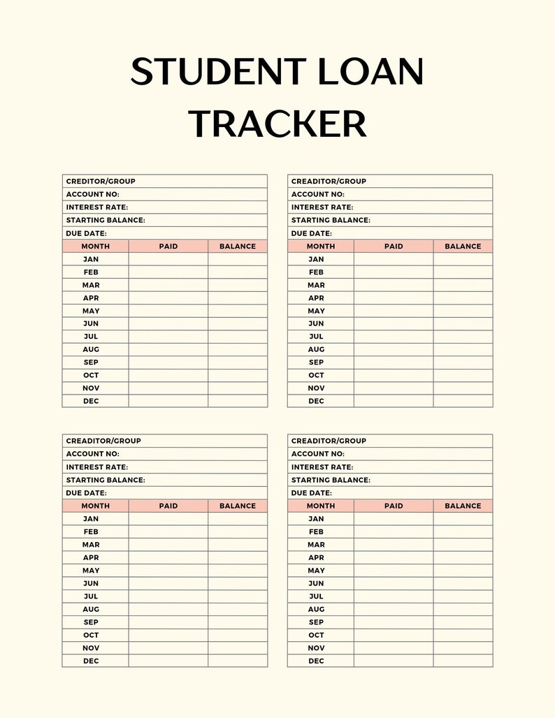 Loan Tracker - Etsy