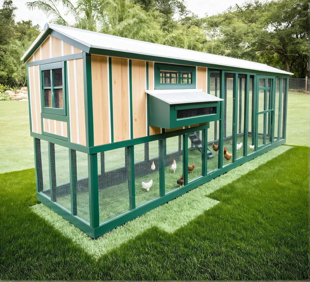 Walk-in Chicken Coop Plans 16-20 Chickens - PDF Chicken Shed Plans ...
